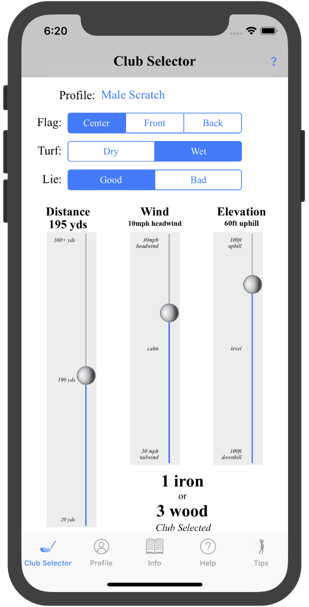 Welcome to Golfmaster Club Selector™
